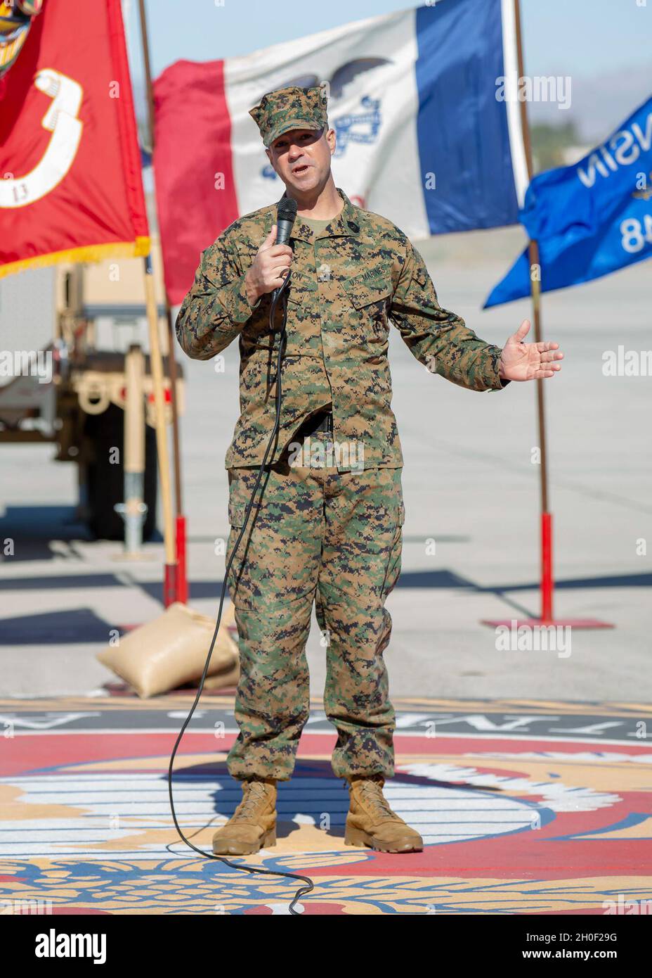 U.S. Marine Corps Sgt. Maj. Ryan K. Hampton, incoming sergeant major of ...