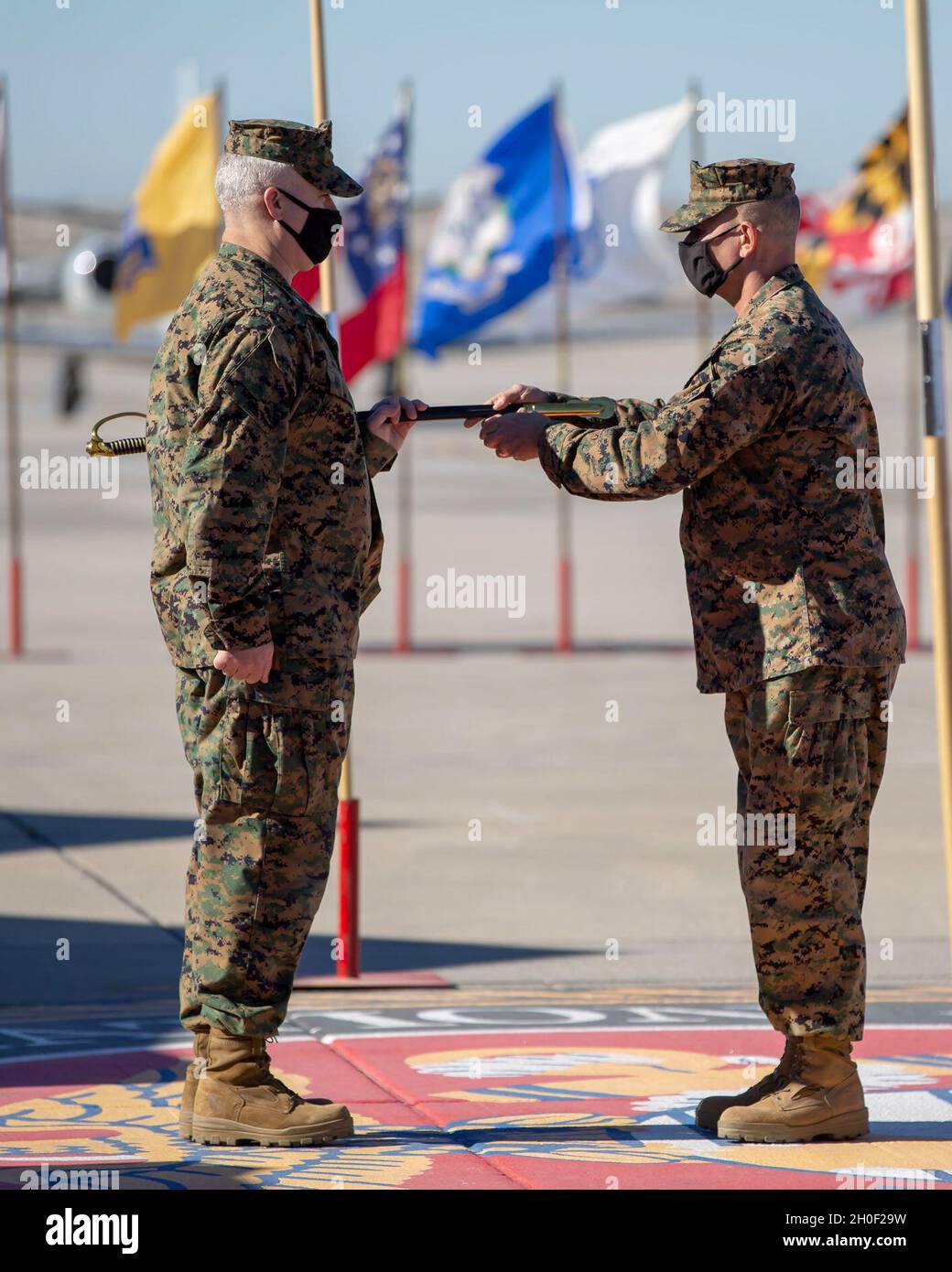 U.S. Marine Corps Col. Benjamin K. Hutchins, commanding officer of ...