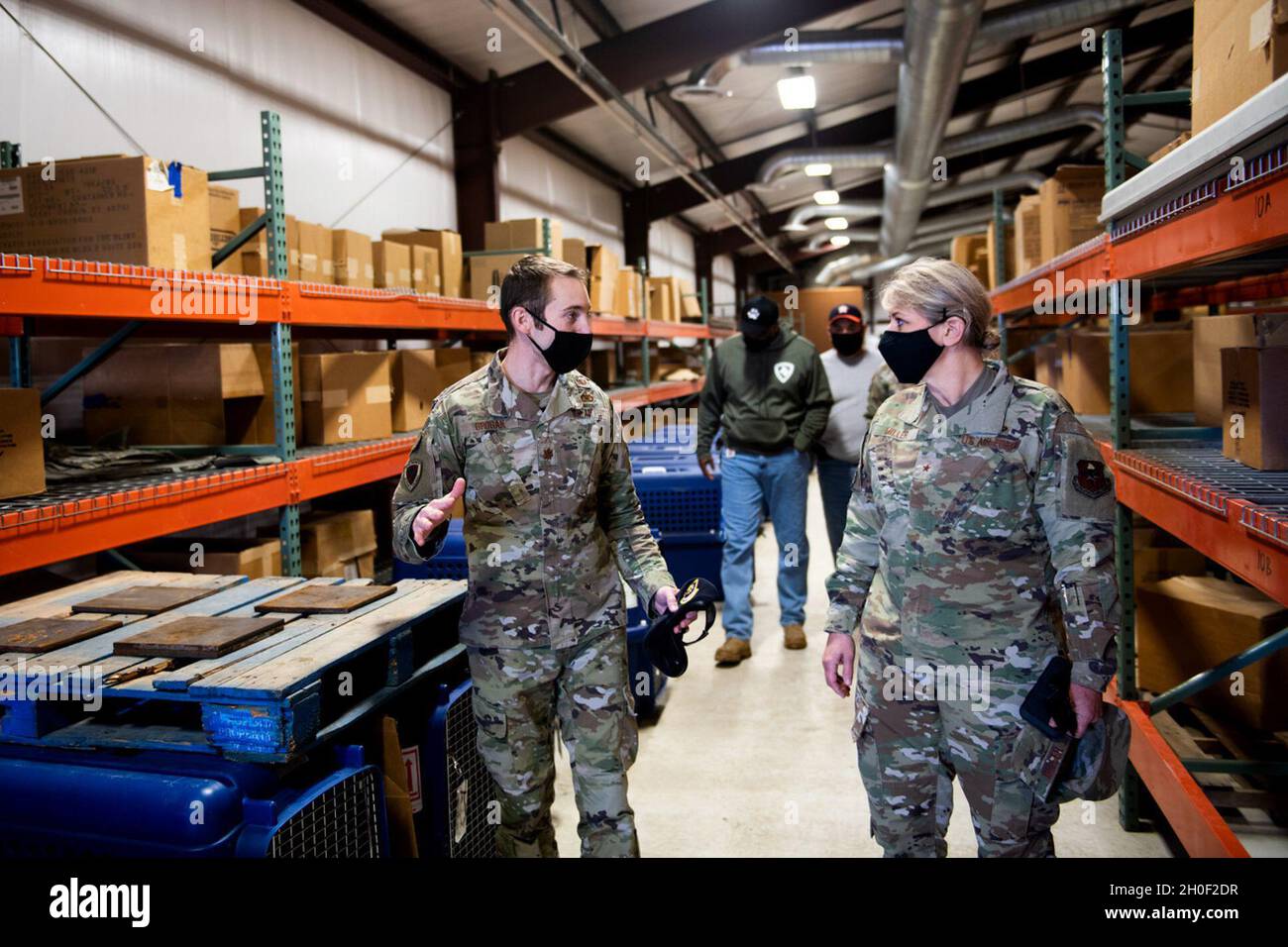 U.S. Air Force Brig. Gen. Caroline Miller (right), 502nd Air Base Wing ...