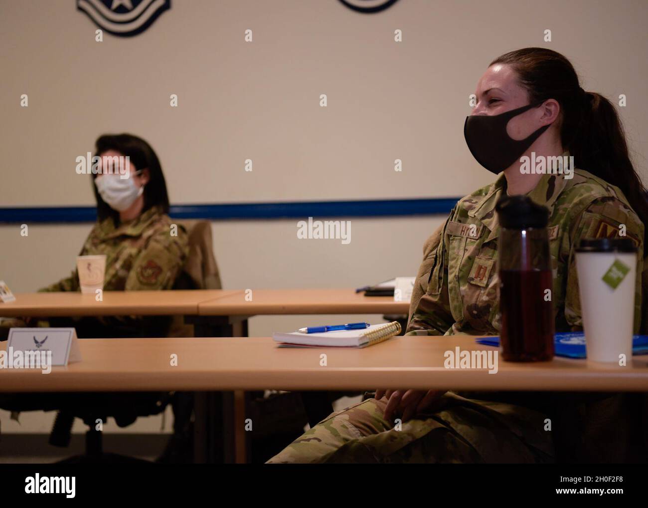 U.S. Air Force Capt. Erin Candella, left, a 35th Medical Support ...