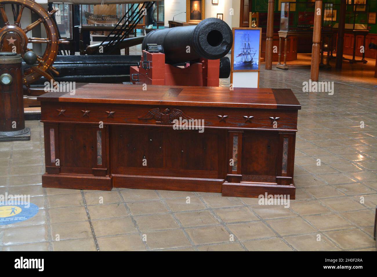 The USS Constitution Desk on display at the National Museum of the U.S ...