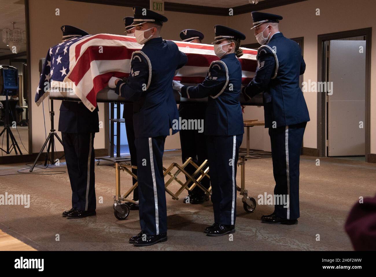 High Frontier Honor Guard Ceremonial Guardsmen demonstrate a ...