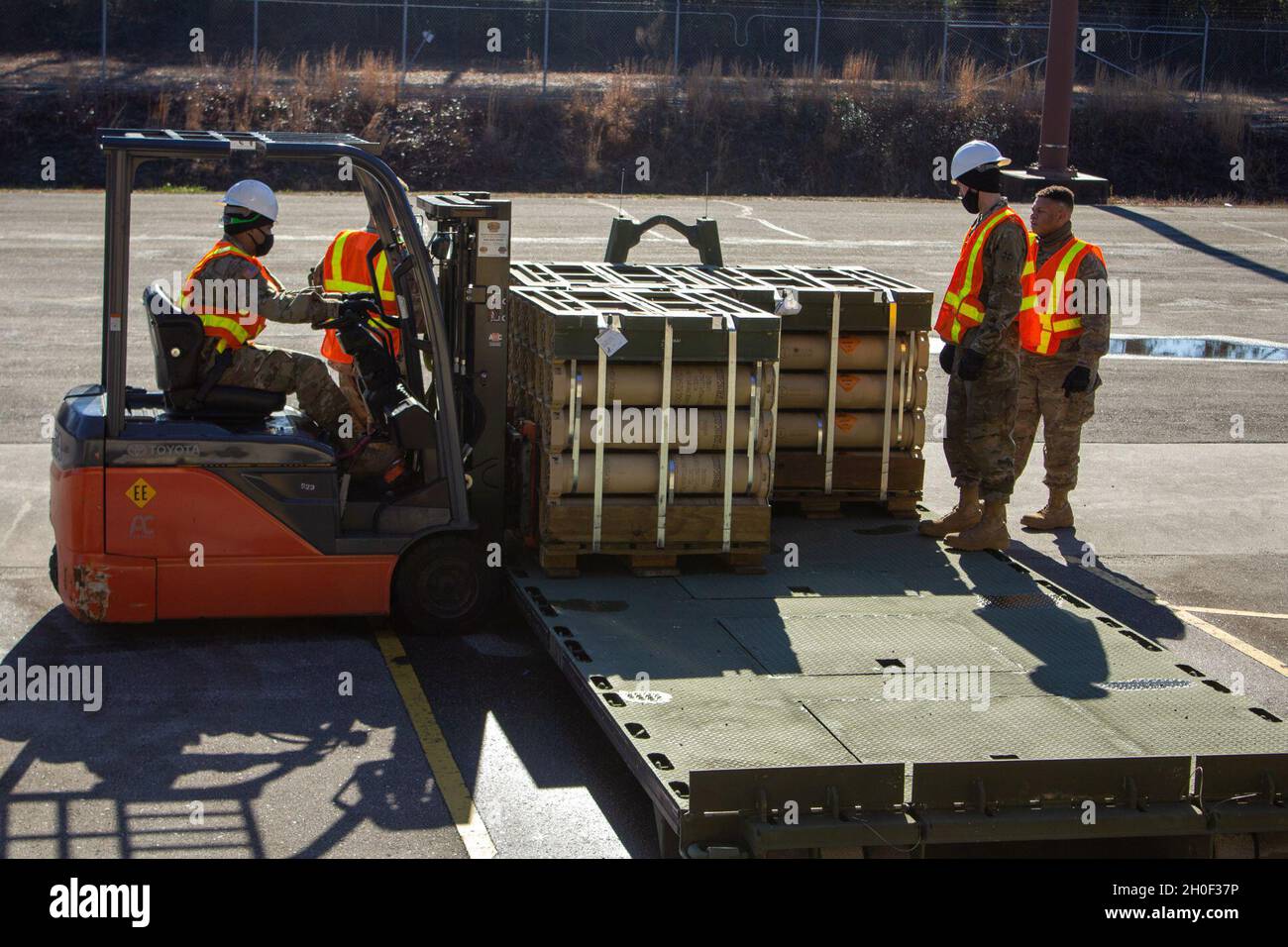 U.S. Army Reserve ammunition specialists assigned to the 811th Ordnance ...