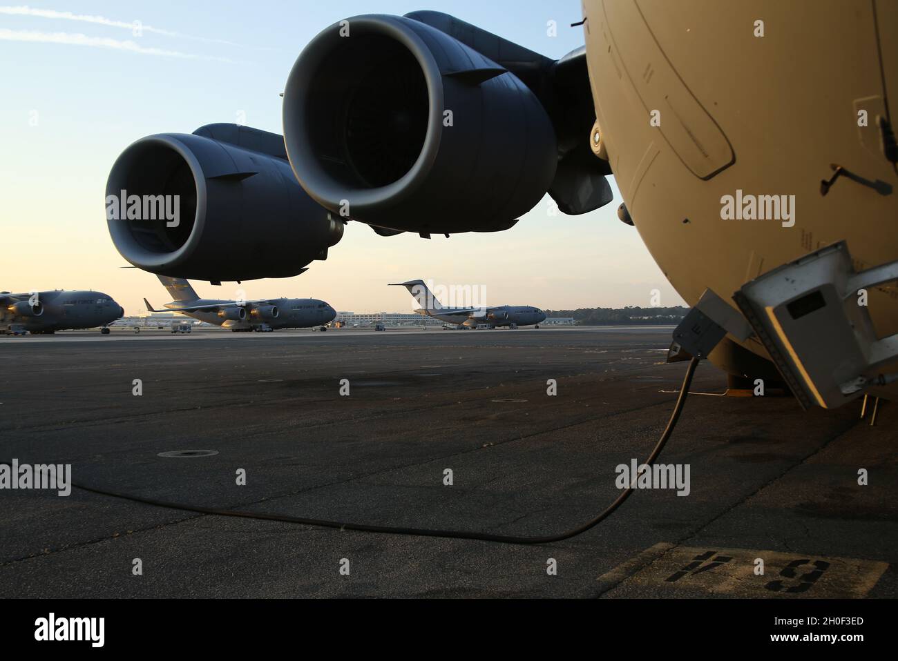 Dawn at Charleston Air Force Base in South Carolina, USA Stock Photo ...