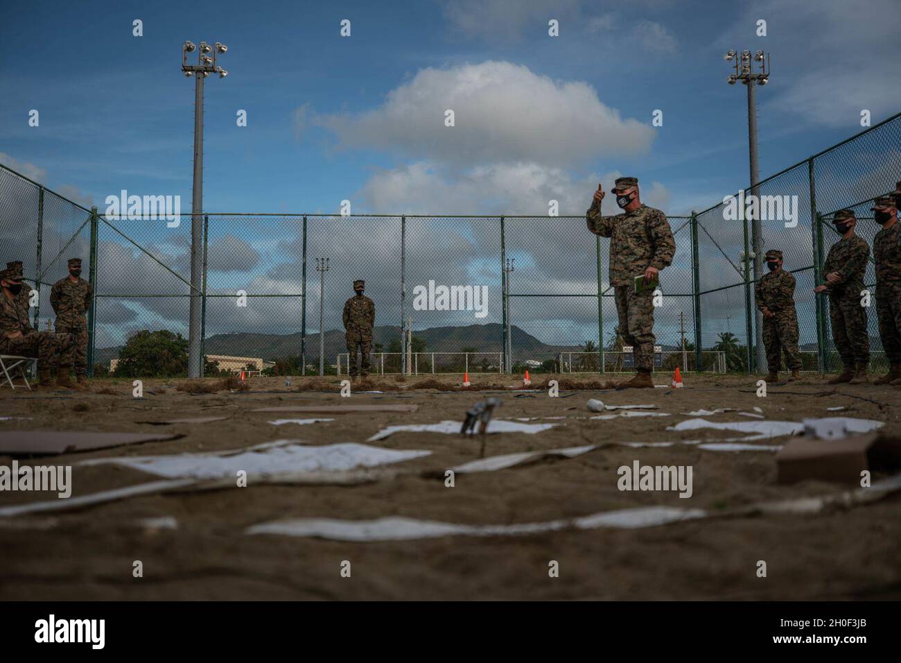 U.S. Marine Corps Col. Travis Gaines, commanding officer of Combat ...