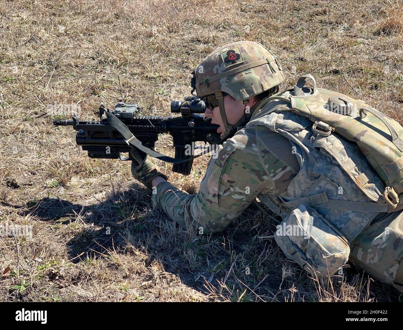 U.S. Army Pvt. Andrew Hext from Able Company, 1st Battalion, 506th ...