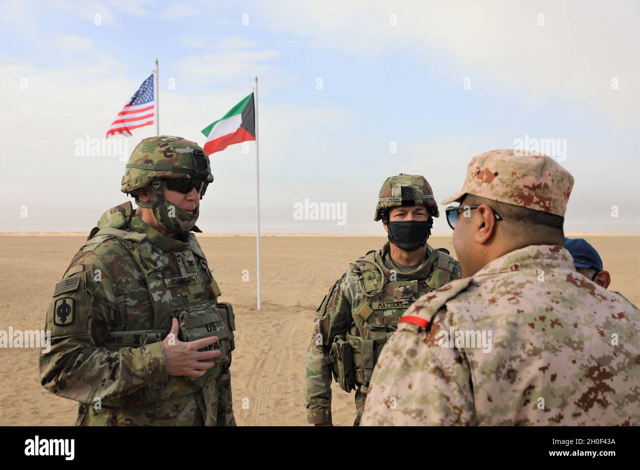 Col. Paul Schneider and Command Sgt. Maj. Ricky Matticks of the 130th ...