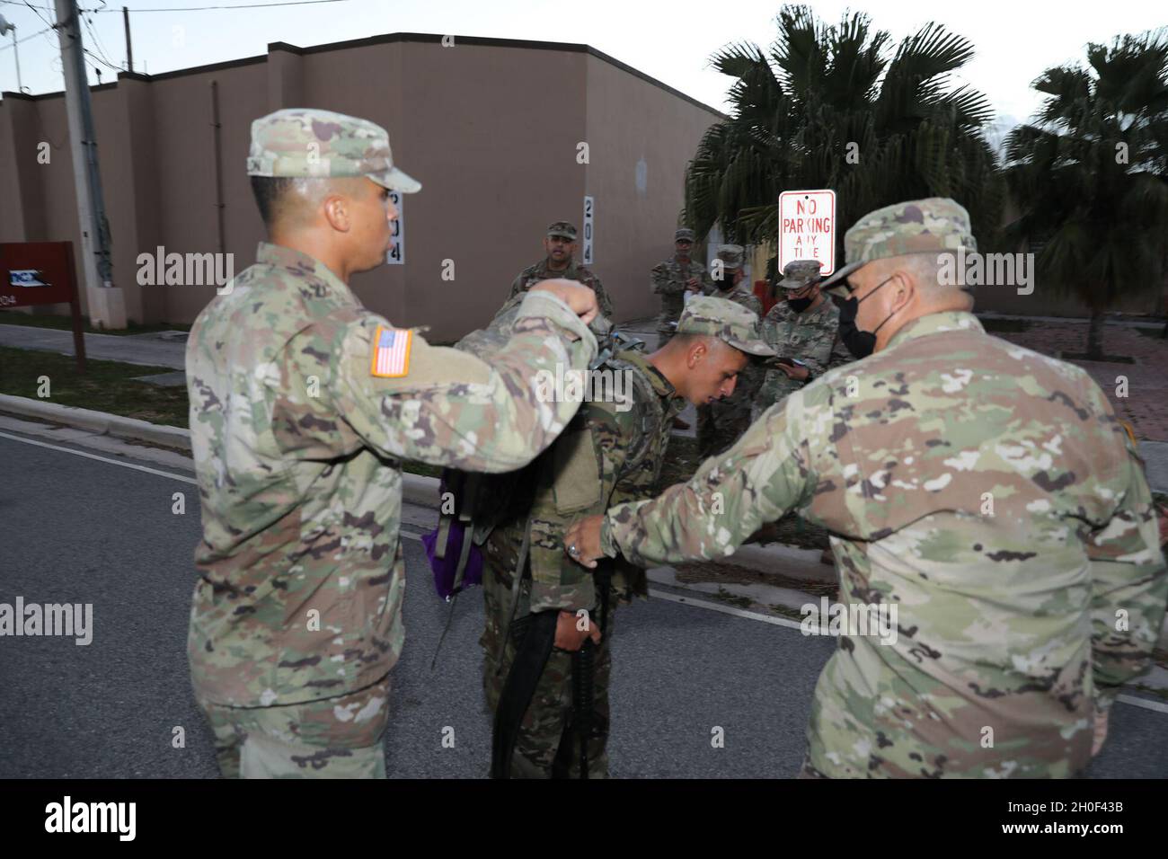 Spc. Brian Rivera of the Puerto Rico Army National Guard finishes the ...