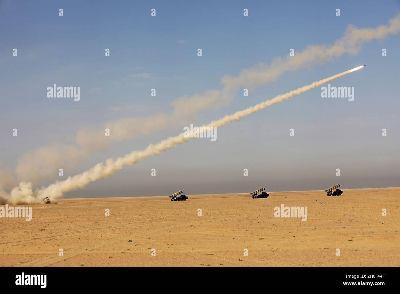 A High Mobility Artillery Rocket System (HIMARS) of the 1-14th Field ...