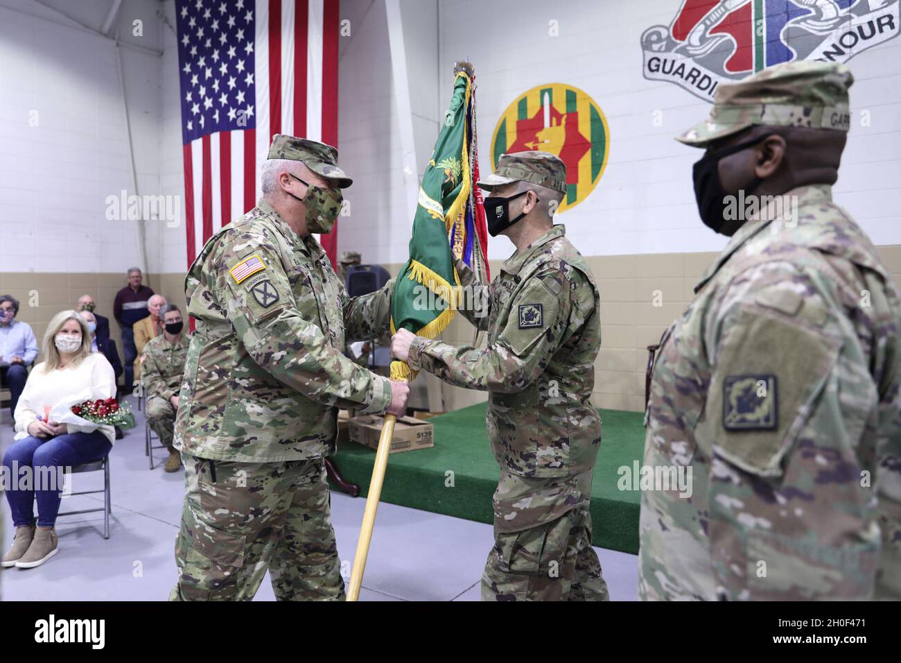 U.S. Army Lt. Col. Robert Bartran III, outgoing commander of the 112th ...
