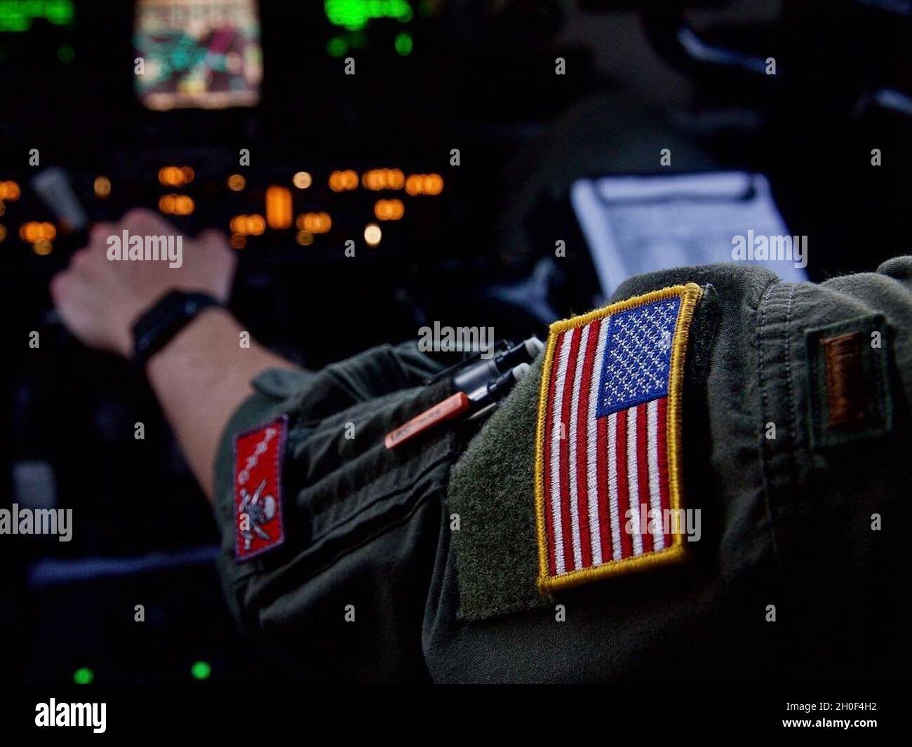 U.S. Air Force 2nd Lt. Colin Apt, a pilot with the 63rd Air Refueling ...