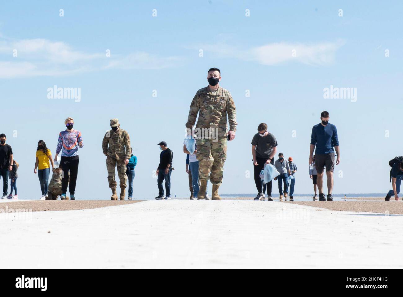 Members of the 47th Flying Training Wing, conduct a foreign object ...