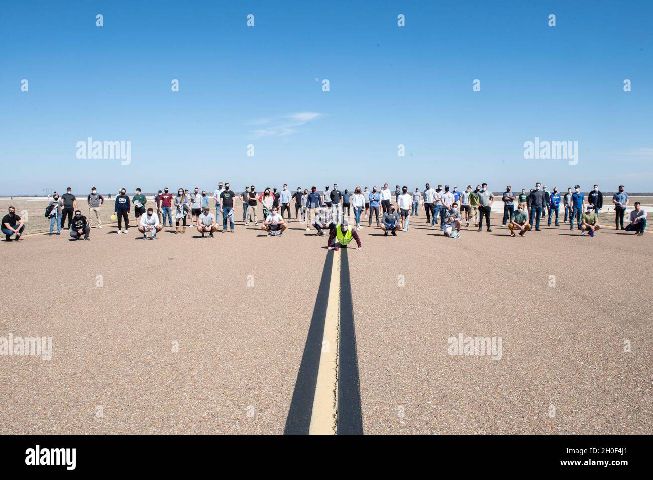 Members of the 47th Flying Training Wing, conduct a foreign object ...