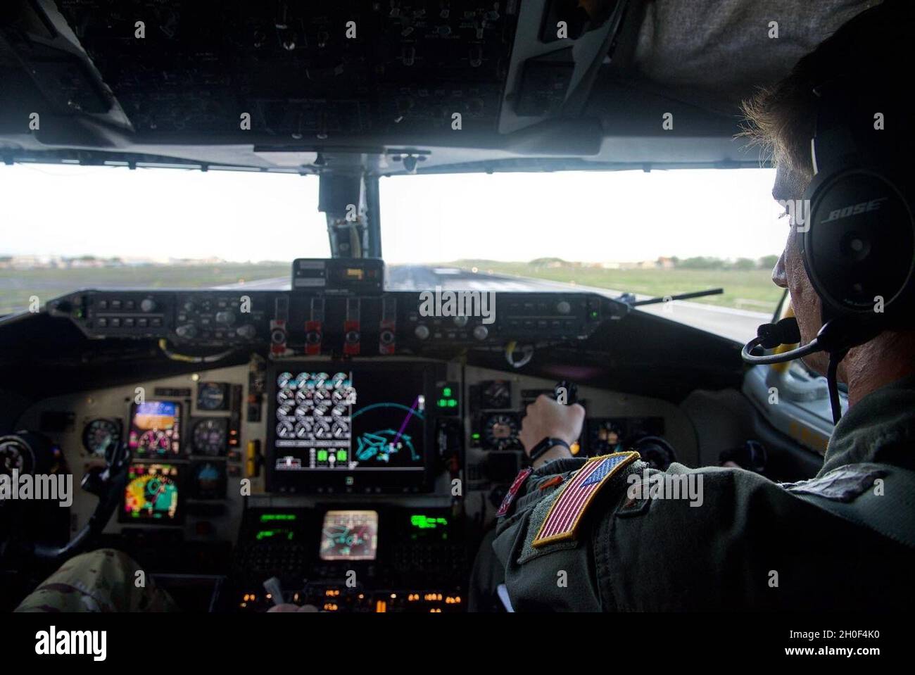 U.S. Air Force 2nd Lt. Colin Apt, a pilot with the 63rd Air Refueling ...