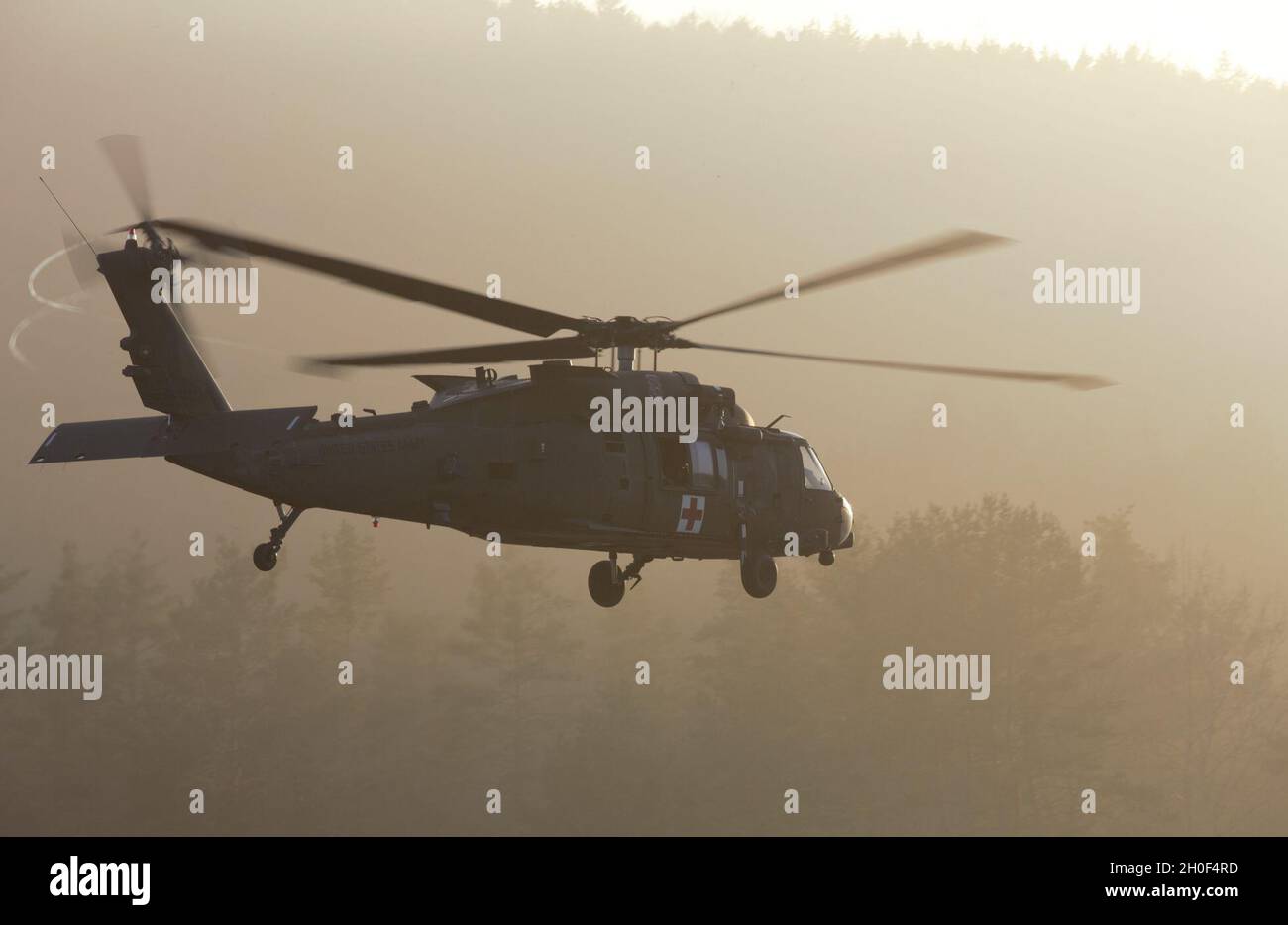 A U.S. Army HH-60M MEDEVAC Black Hawk assigned to Charlie Company, 6th ...