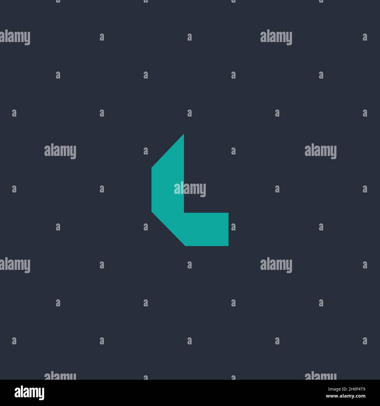 Geometrical L letter abstract geometry symbol vector elements template ...