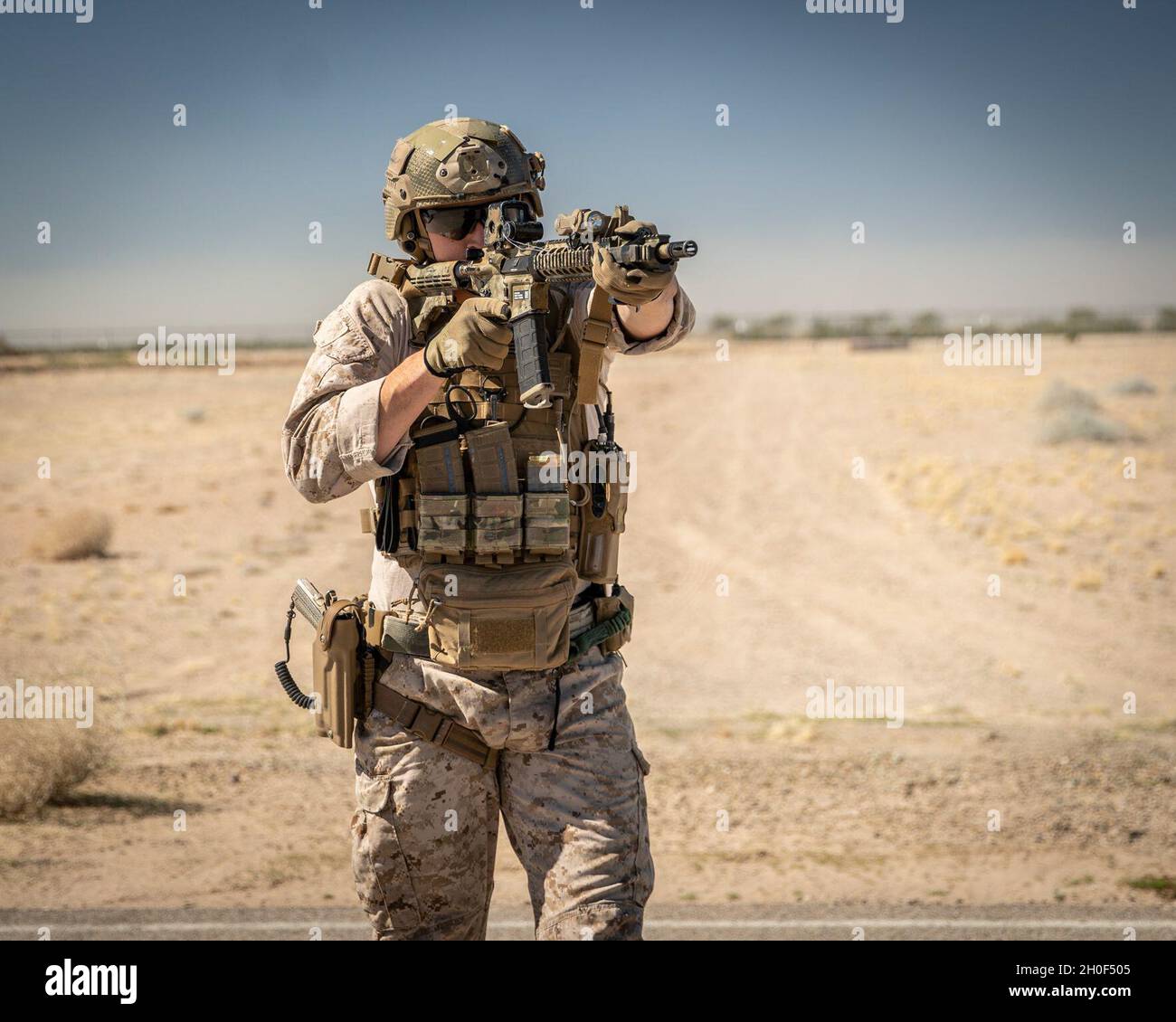 A U.S. Marine with the All Domain Reconnaissance Detachment, 11th ...