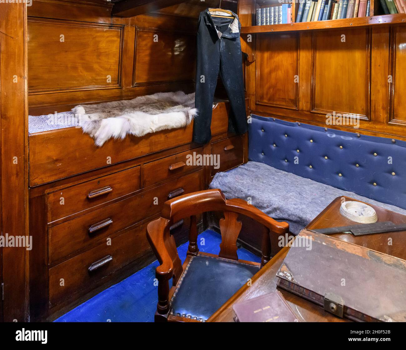 Captain Robert Falcon Scott's cabon on the RRS Discovery, Discovery ...