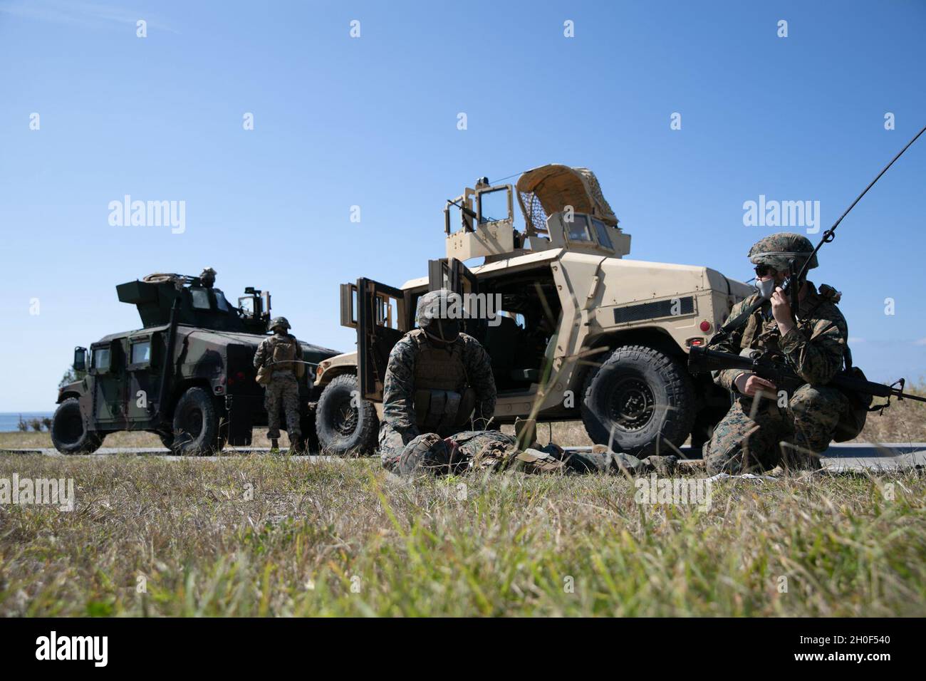 U.S. Marines with 3d Transport Support Battalion, Combat Logistics ...