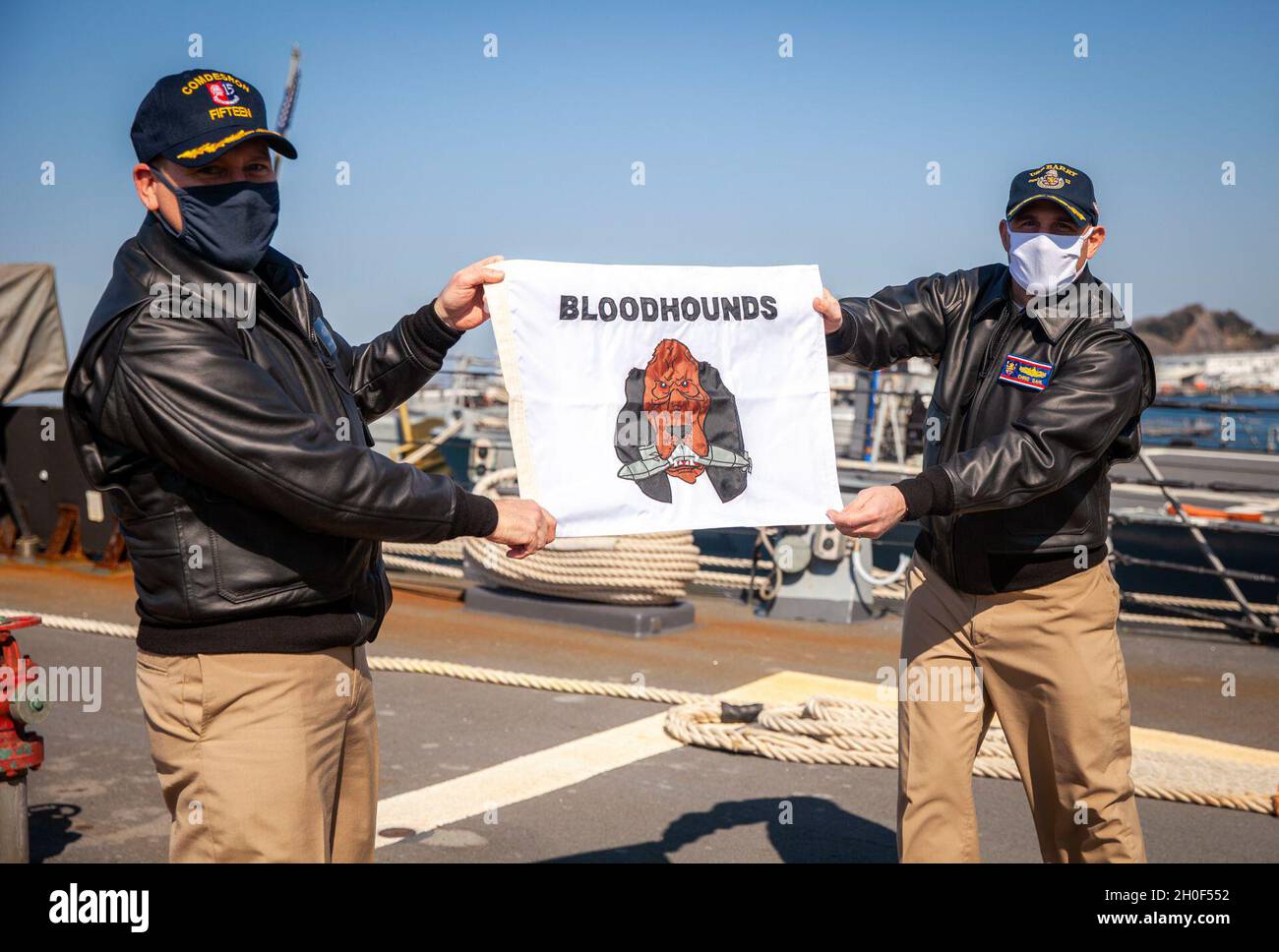 Capt. Chase Sargeant, Destroyer Squadron 15, and Cmdr. Christopher Gahl ...
