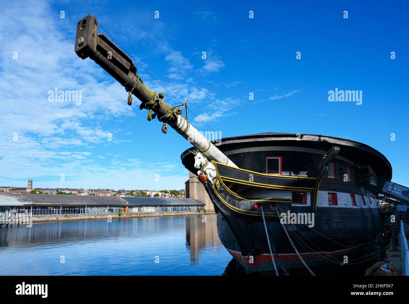 The 19th Century sailing frigate, HMS Unicorn, Dundee, Scotland, UK ...