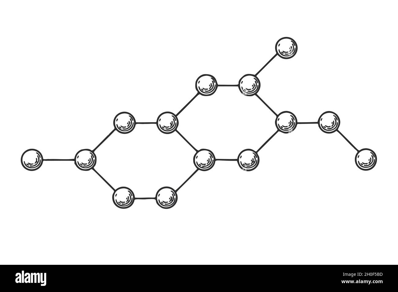 Sketch chemical bond icon on white background. Vector illustration ...