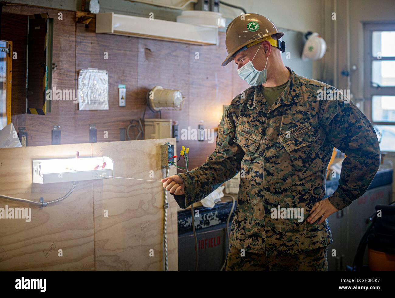 U.S. Marine Corps Lance Cpl. Daniel Dobbs, an electrician with General ...