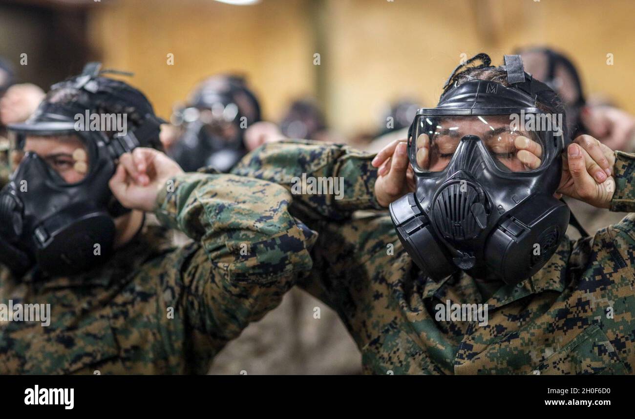 Recruits with Oscar Company, 4th Recruit Training Battalion, are given ...