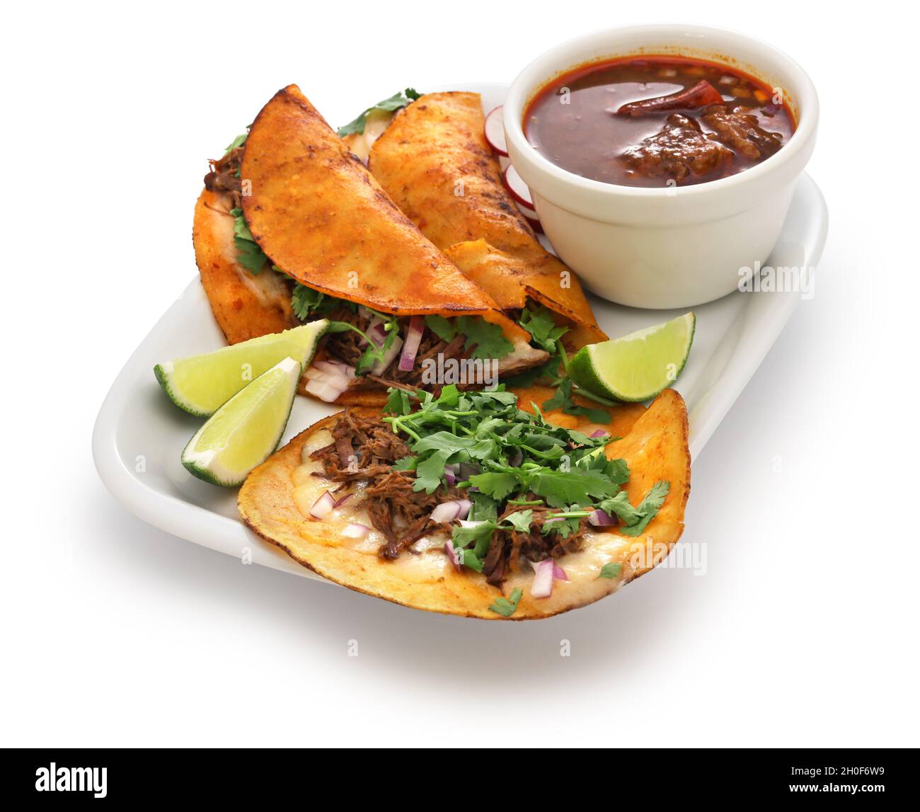 homemade beef birria tacos, mexican food Stock Photo - Alamy