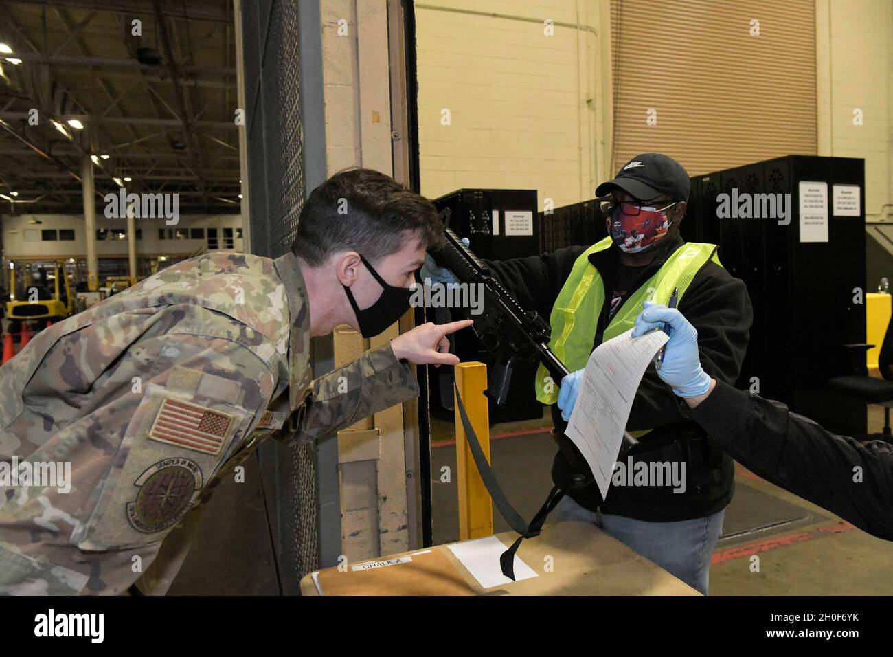Staff Sgt. Vincent Campbell, 78th Logistics Readiness Squadron, checks ...