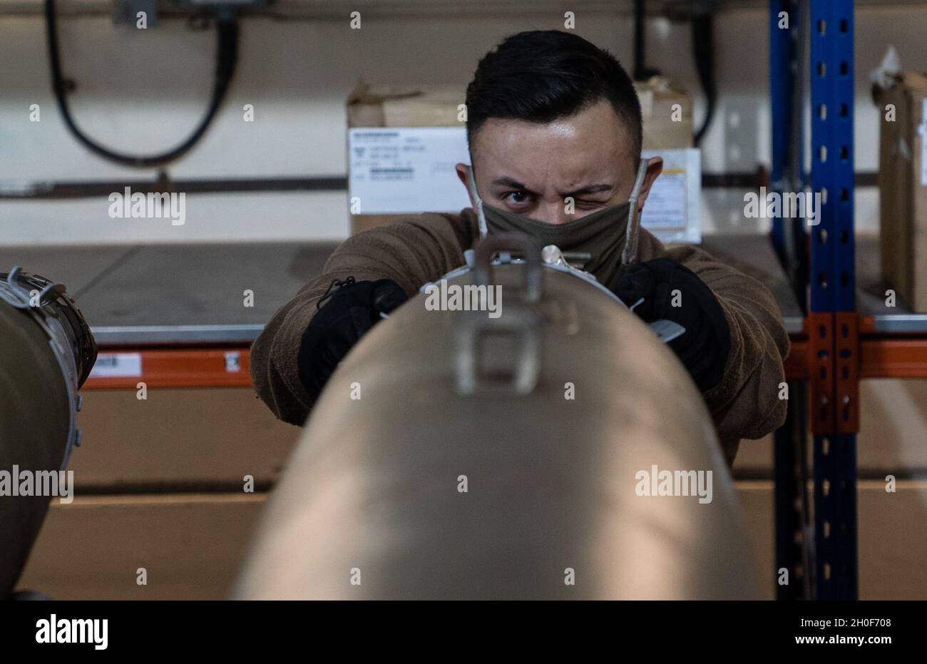 U.S. Air Force Airman 1st Class Xavier Ortiz, 48th Munitions Squadron ...