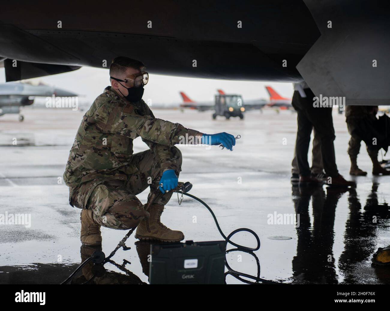 U.S. Air Force Senior Airman Andrew Palmer, 325th Aircraft Maintenance ...