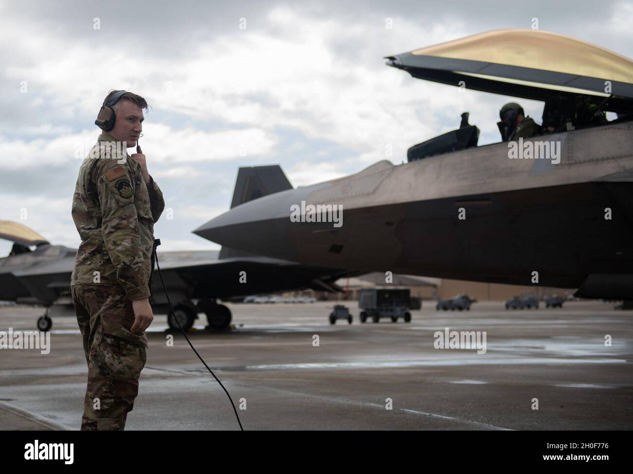 U.S. Air Force Senior Airman Andrew Palmer, 325th Aircraft Maintenance ...