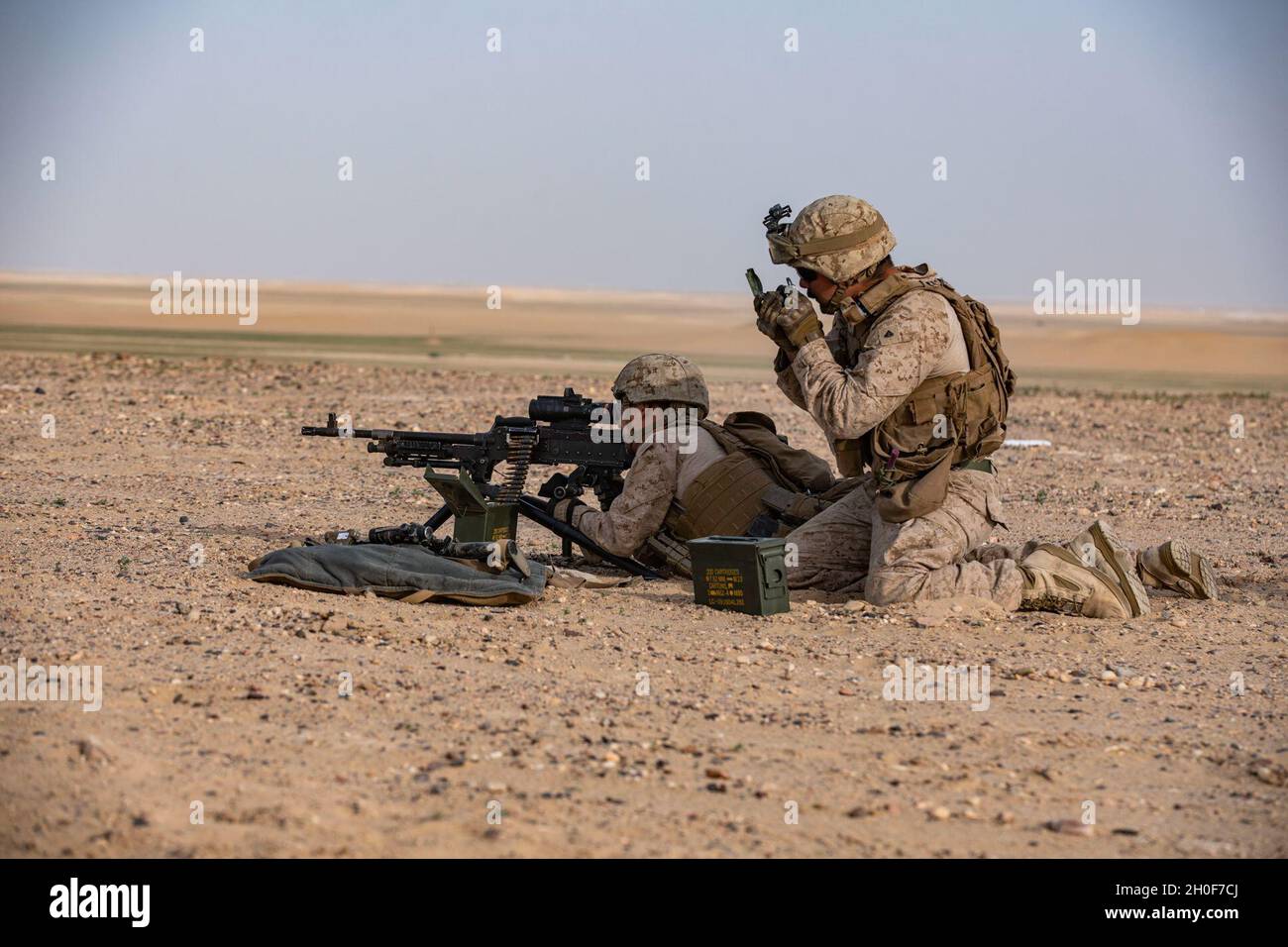 U.S. Marine Corps Lance Cpl. Johnathan Hooker, left, an anti-tank ...