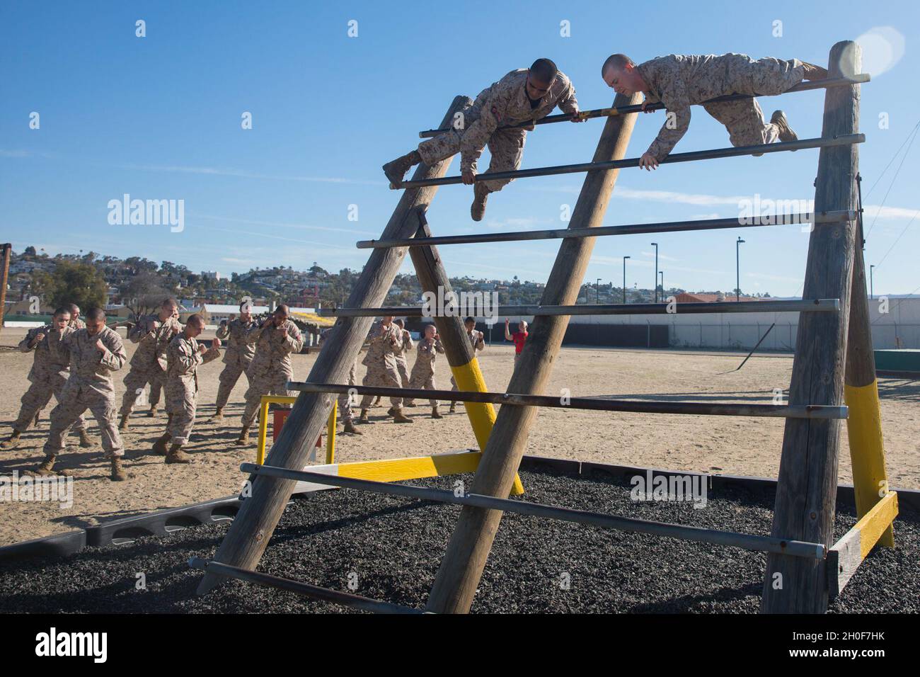 Rct. Jose C. Solano (left) and Rct. Wyatt R. James (right) with Charlie ...