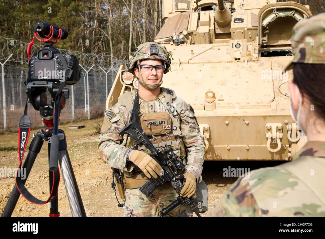 U.S. Army 1st Lieutenant James Reinhart, Military Police assigned to ...