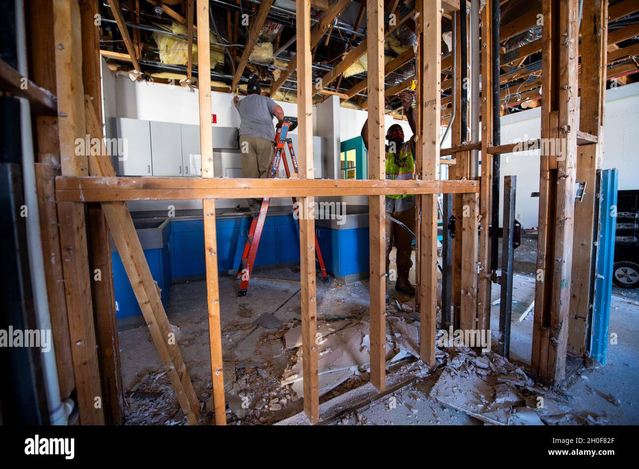 Troy Cook (left) and Samuel Burrell Sr., 502nd Civil Engineer Squadron ...