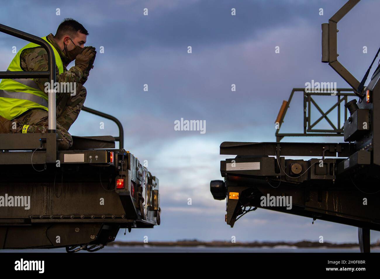 An air transportation/aerial port craftsman assigned to the 9th ...
