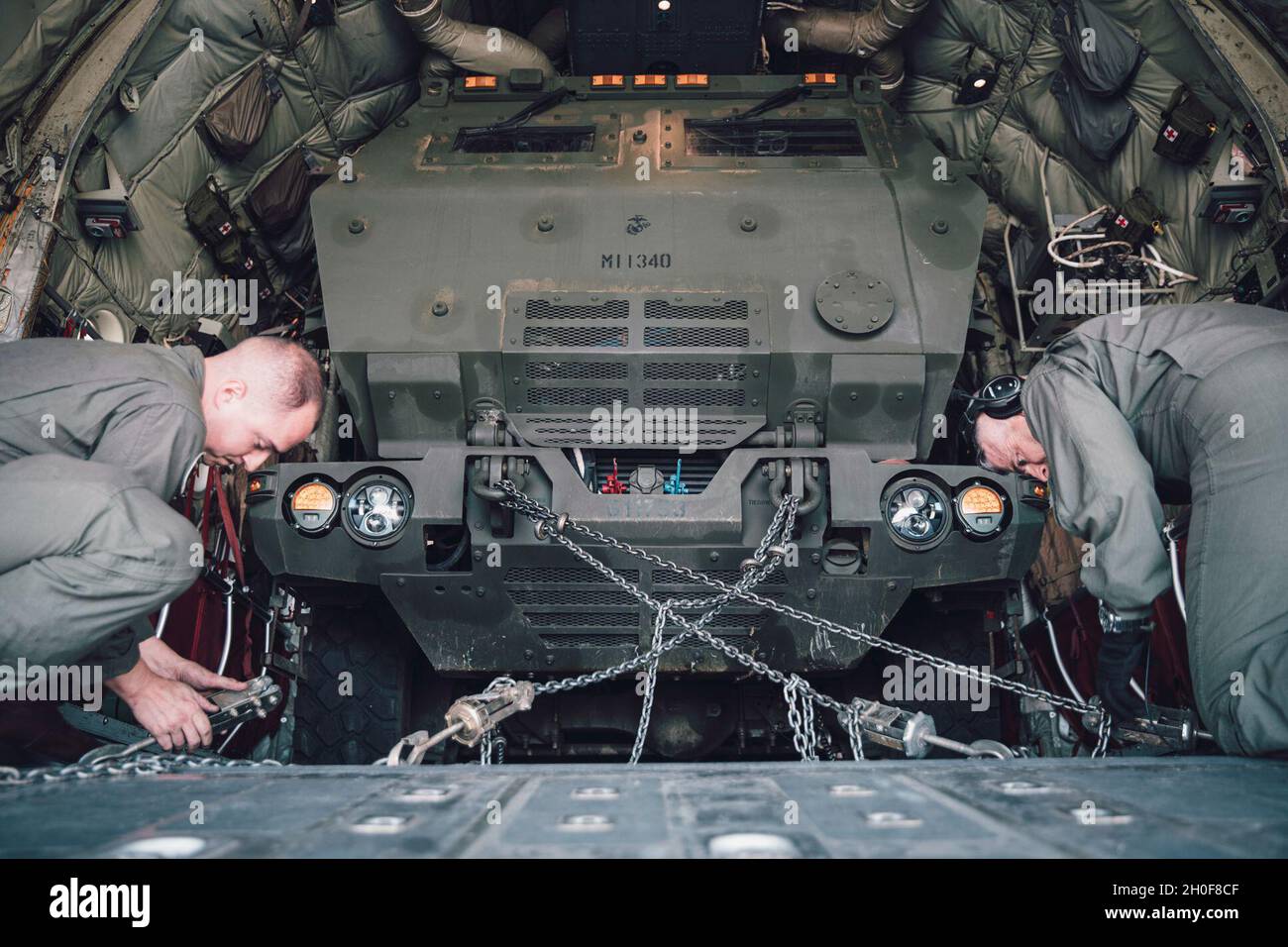 U.S. Marines with Marine Aerial Refueler Transport Squadron (VMGR) 352 ...