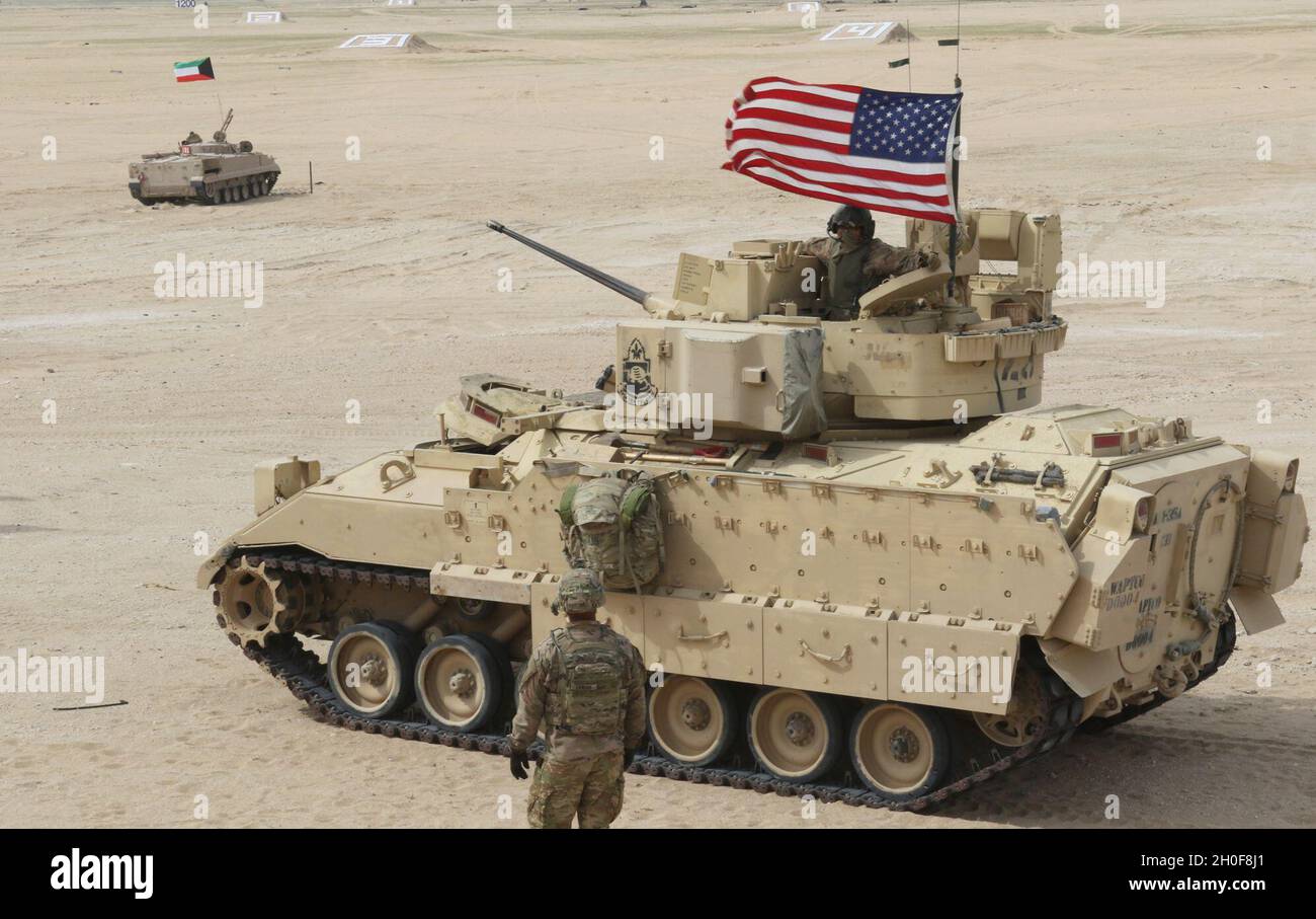 A U.S. Army Bradley tank driver from 1st Battalion, 35th Armored ...