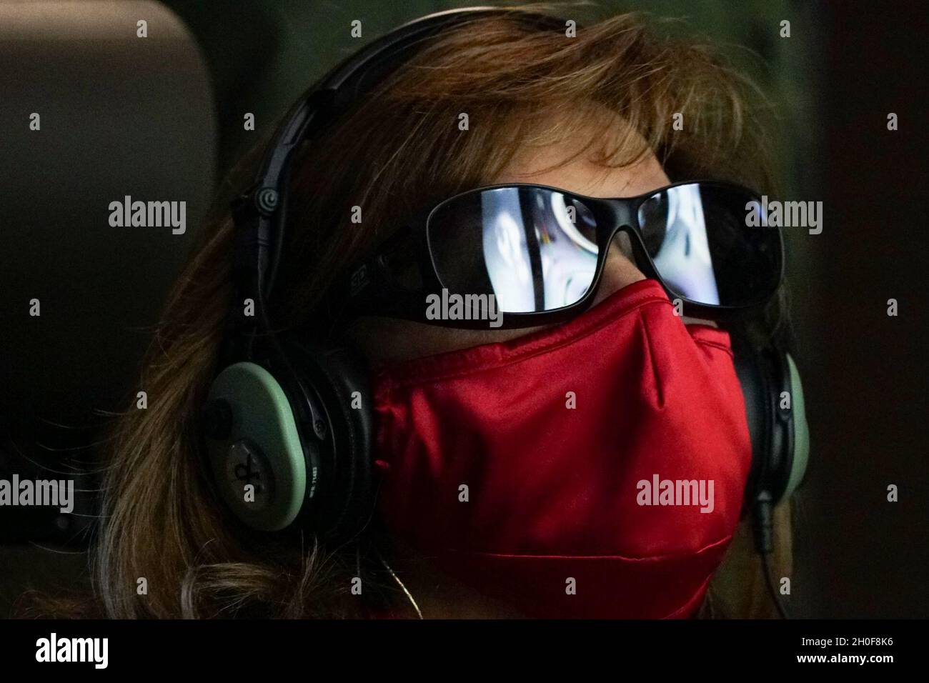 U.S. Rep. Lisa McClain, Republican from Michigan, monitors the visual ...