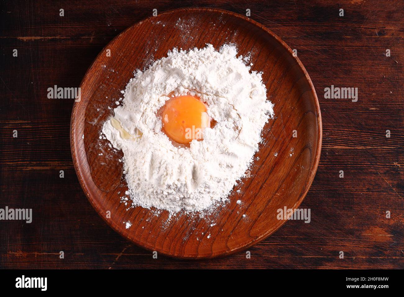 flour food background fresh pasta on wooden background Stock Photo - Alamy