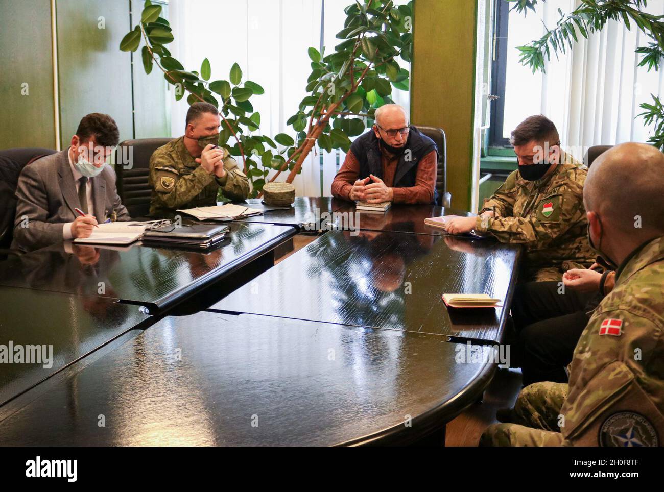 Sylejman Bytyqi (middle), head of safety and security at Kosovo’s Power ...