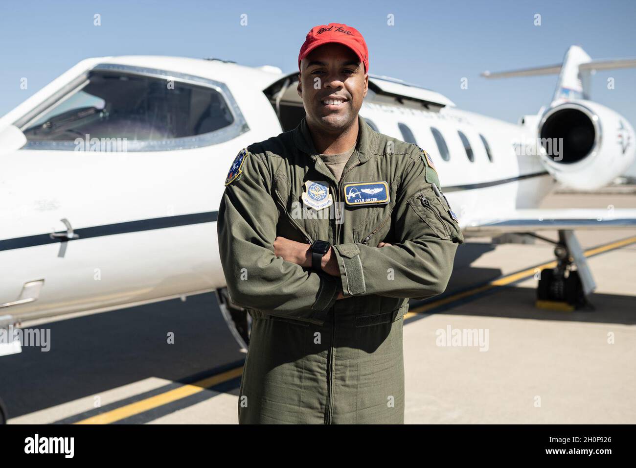 U.S. Air Force Capt. Kyle Green, 458th Airlift Squadron C-21 pilot ...