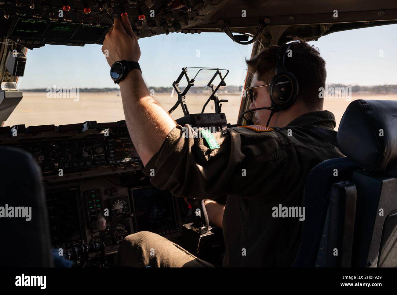 U.S. Air Force Capt. Evan Maes, a co-pilot with the 8th Airlift ...