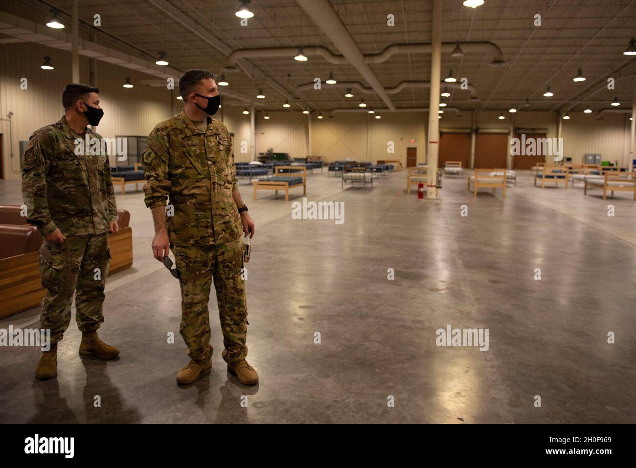 Chief Master Sgt. James Wilfong, left, 23d Wing command chief, and Col ...