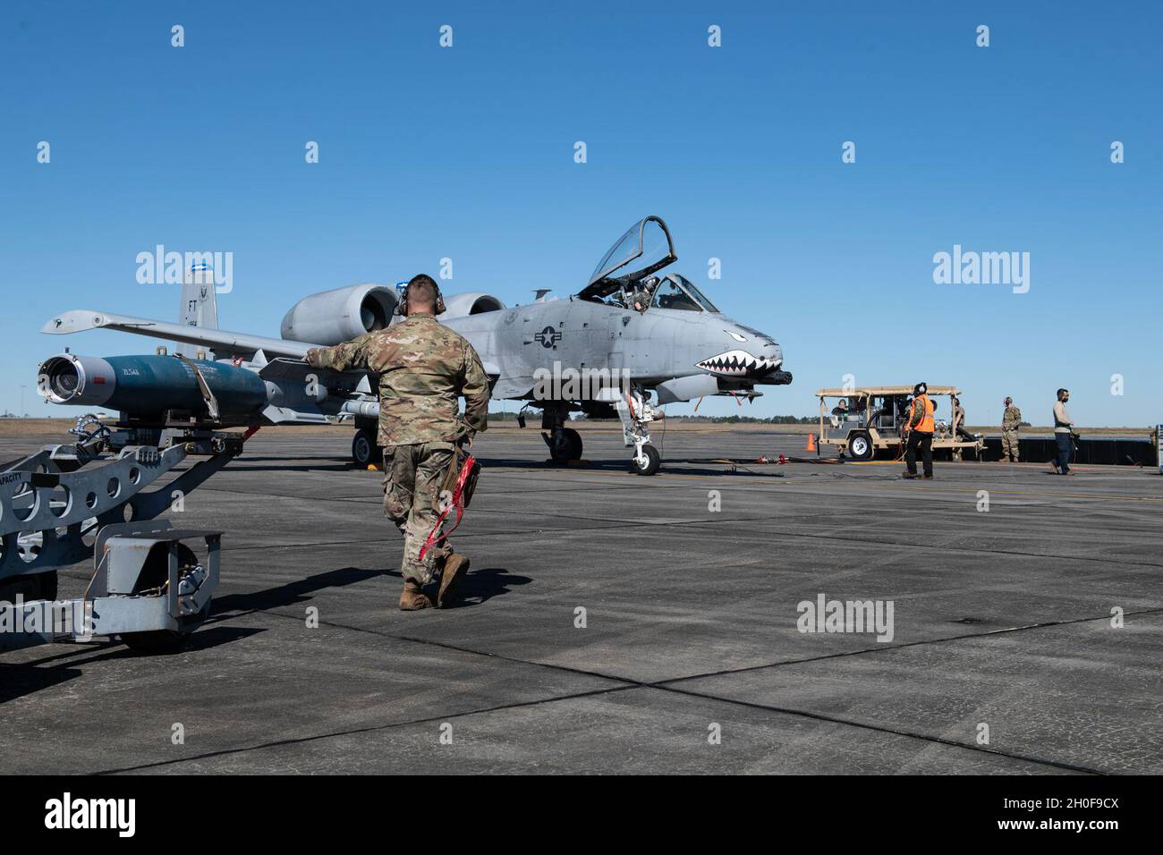 Staff Sgt. Brannon House, 74th Aircraft Maintenance Unit weapons load ...
