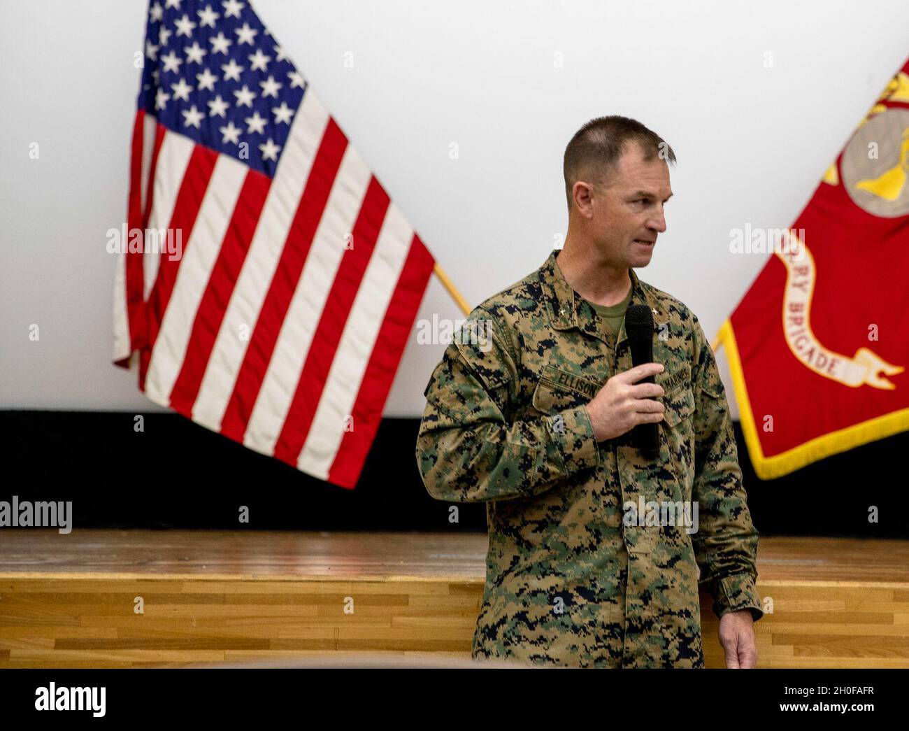 U.S. Marine Corps Brig. Gen. Kyle Ellison, Commanding General for 3rd ...