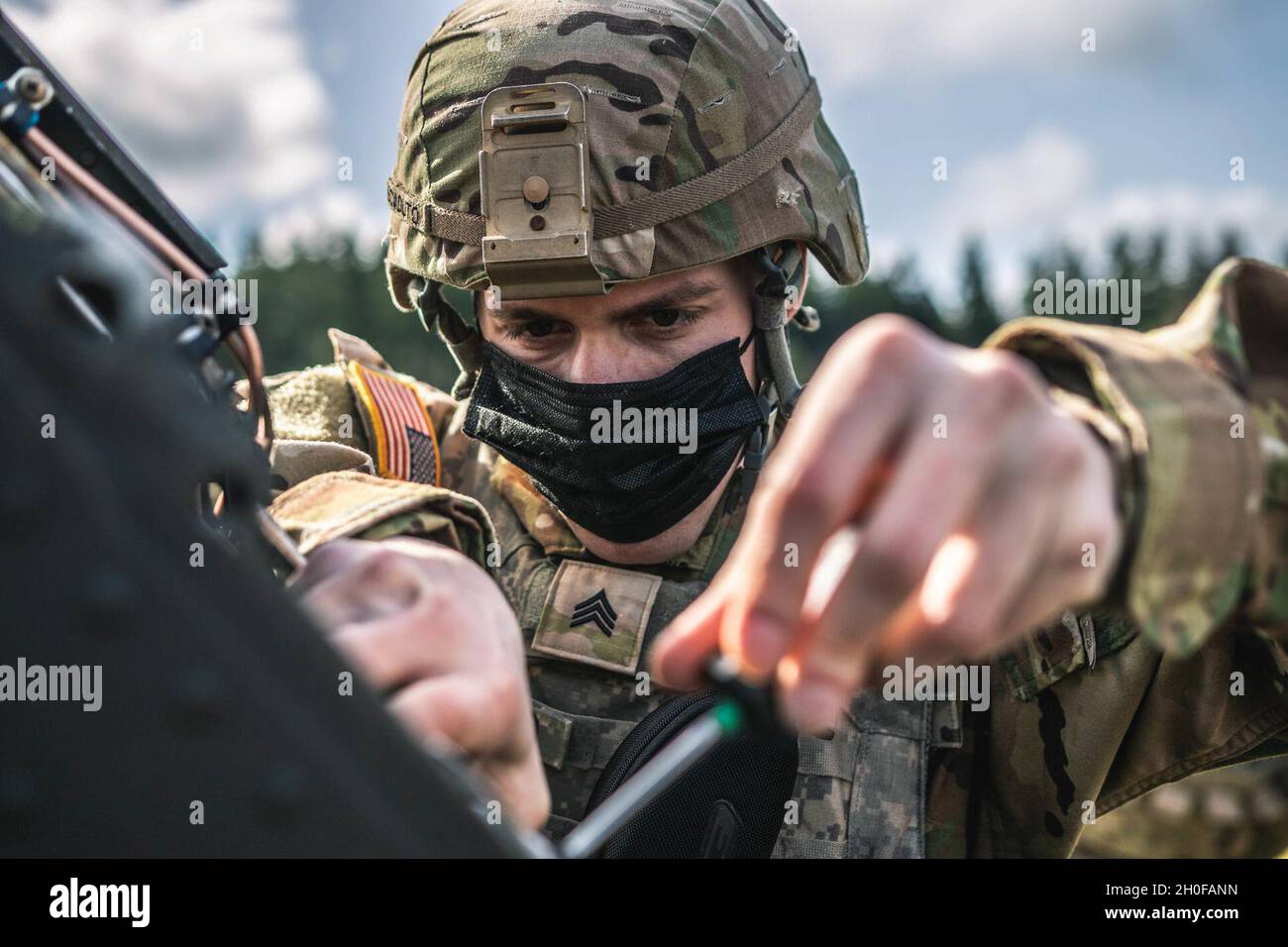 Sgt. Mathew Scaduto, an AH-64 armament, electrical, avionics systems ...