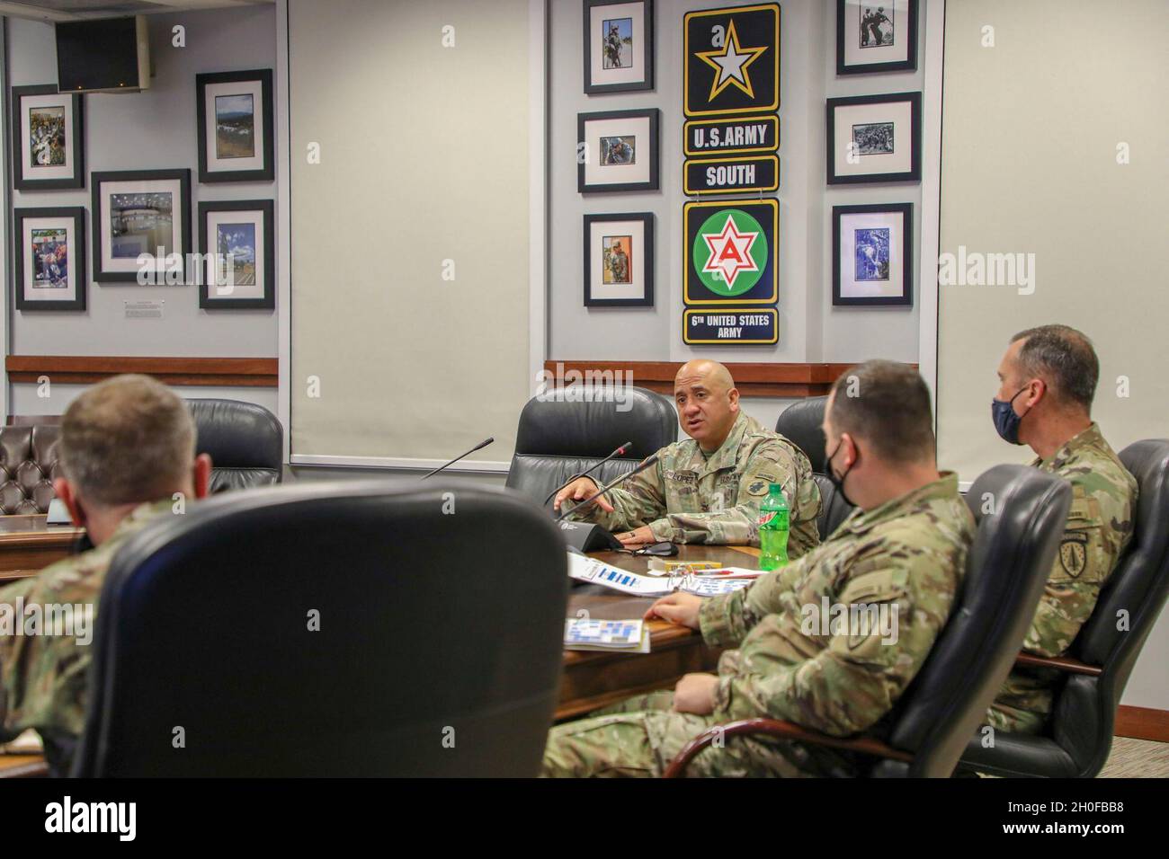 Col. Jeffrey T. Lopez, center, U.S. Army South Security Cooperation ...